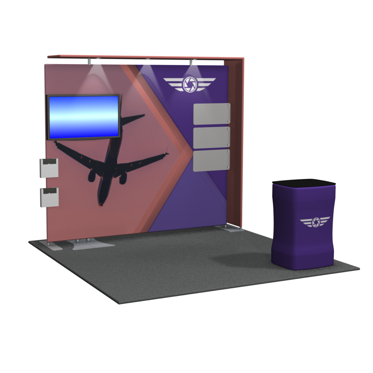 10x10 Trade Show Booth Rentals – Featherlite Exhibits