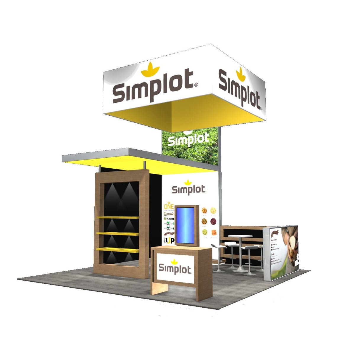 Sync+ Hybrid Island Booths & Displays – Featherlite Exhibits