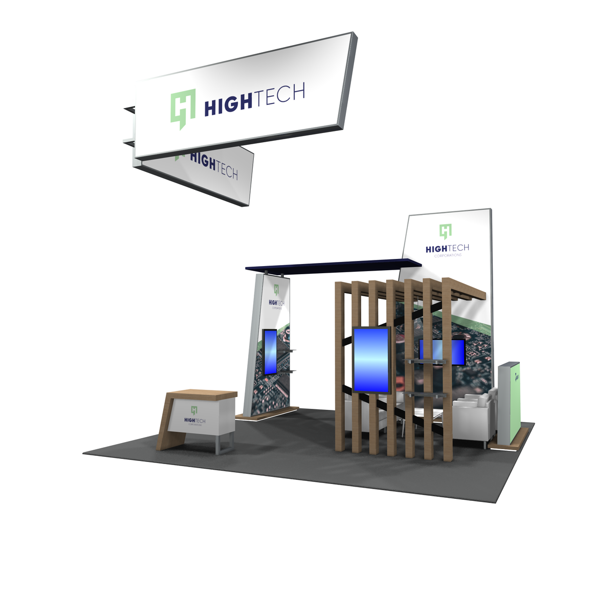 SYNC 3008 Trade Show Booth with LED Lightboxes | Featherlite ...